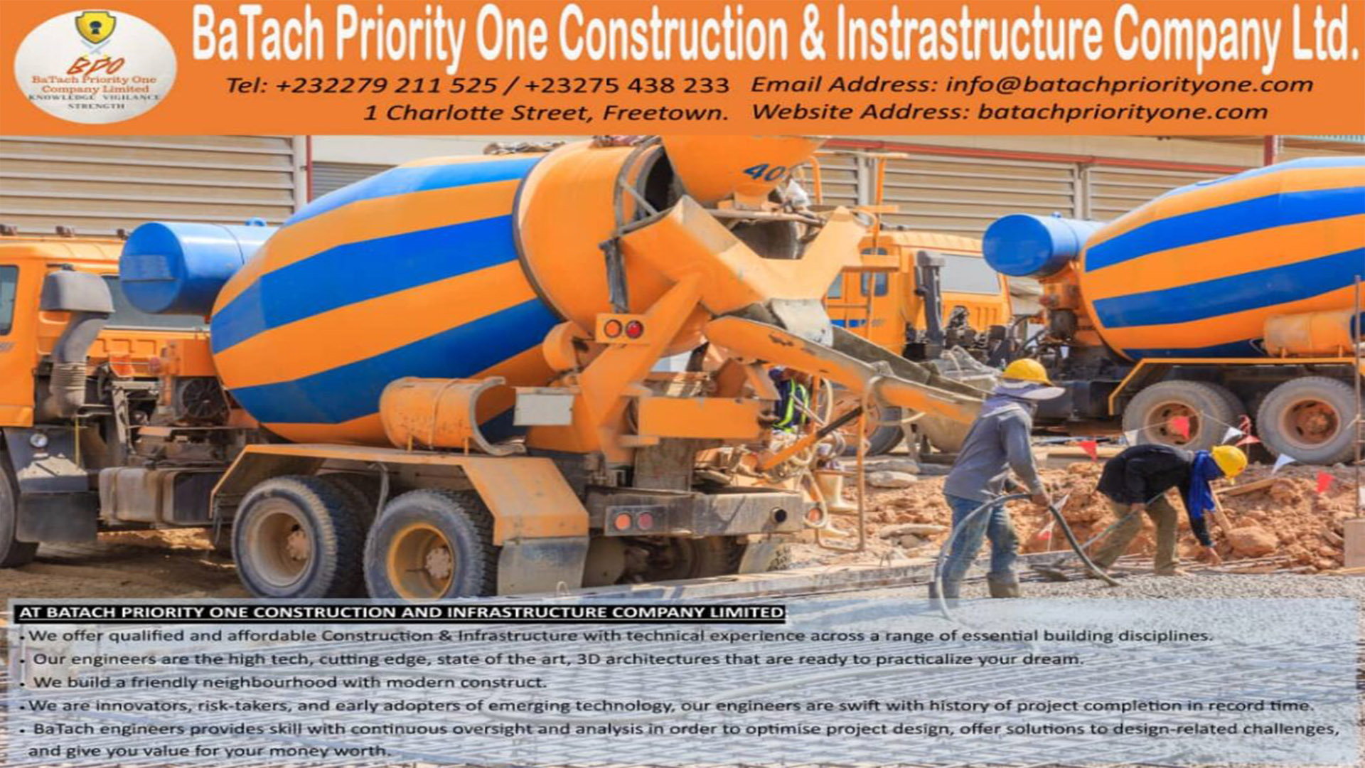 Construction & Infrastructure – BaTach Priority One